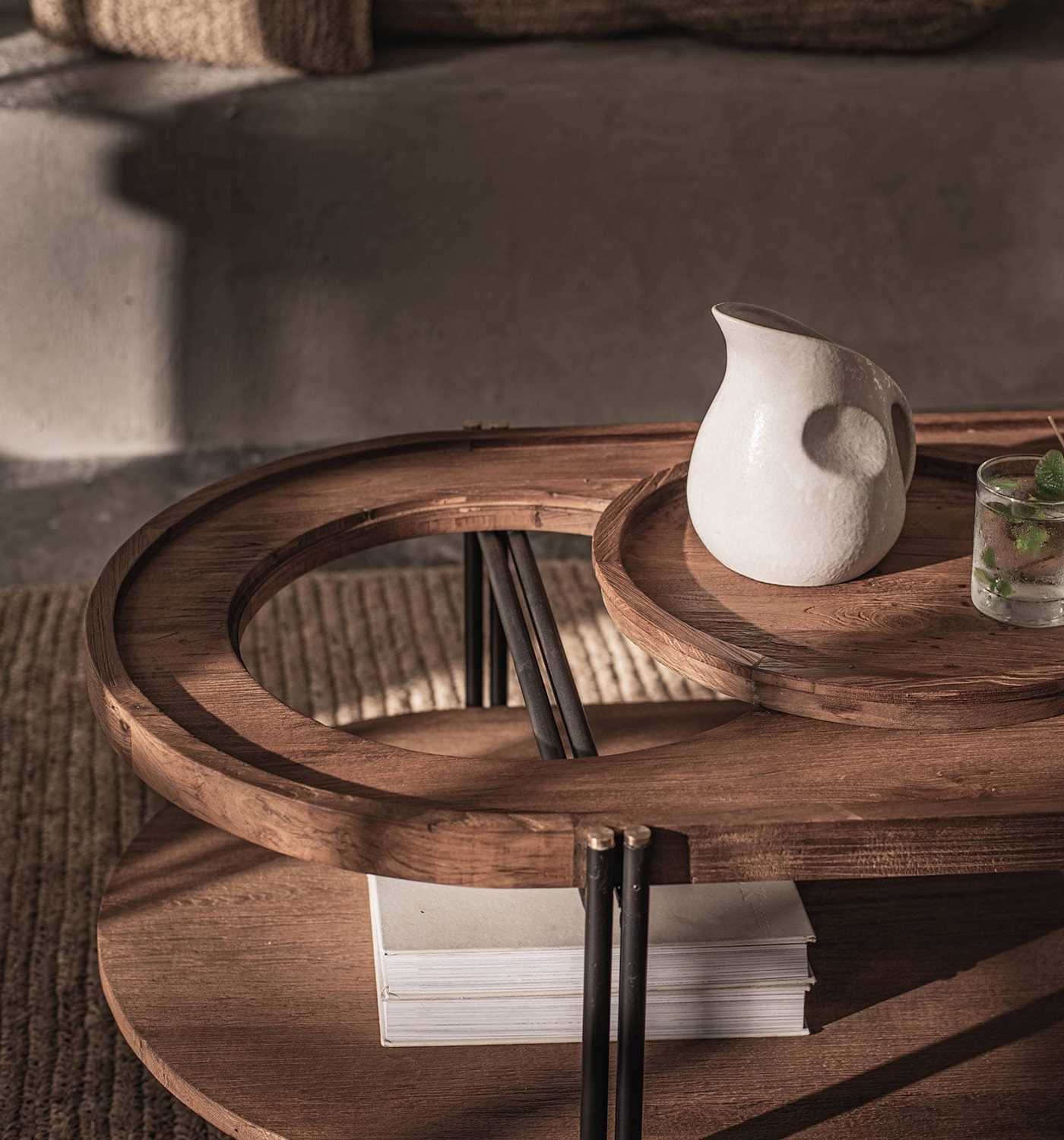 Coco Coffee Table 2 Tops with tray