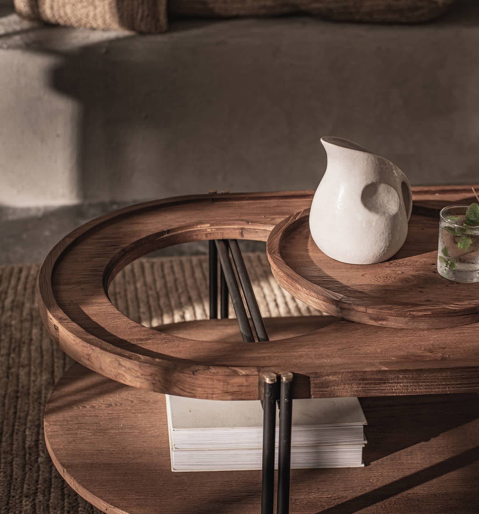 Coco Coffee Table 2 Tops with tray