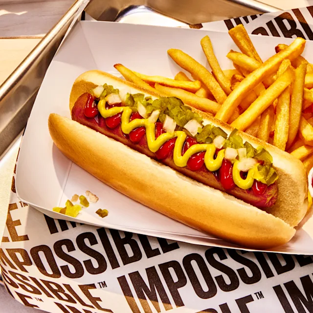Serve Impossible Plant-Based Hot Dog