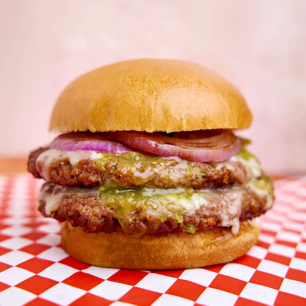 Impossible® Green Chile Double Smashburger Recipe | Impossible Foods