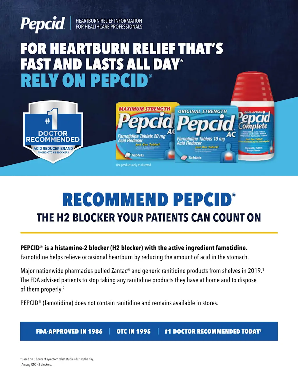 PEPCID® Heartburn Treatment Comparisons | Kenvue Professional