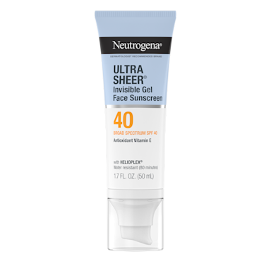 Neutrogena® Ultra Sheer Invisible Gel facial sunscreen with SPF 40