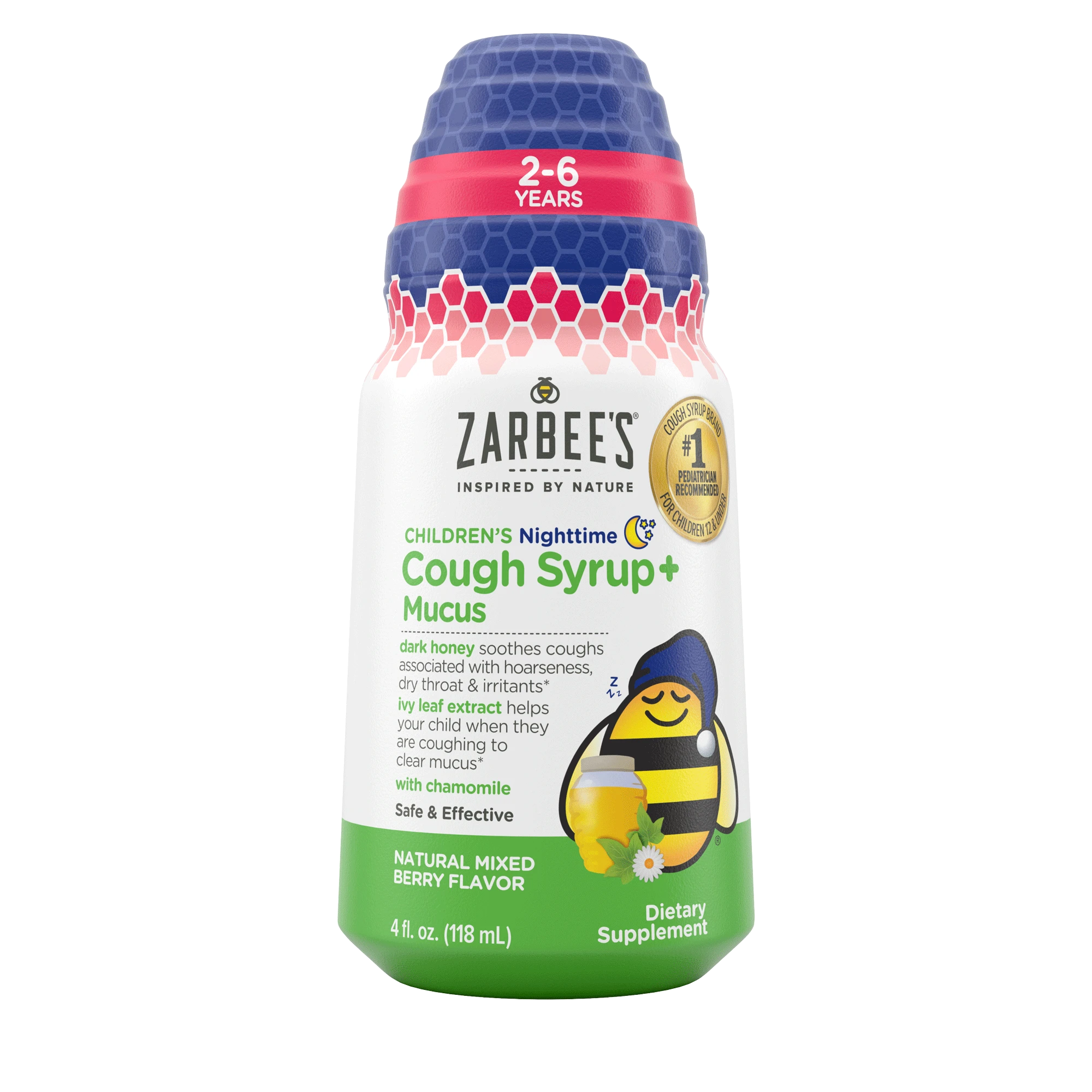 Kid's Cough Syrup + Mucus Nighttime | Zarbee's® Professional
