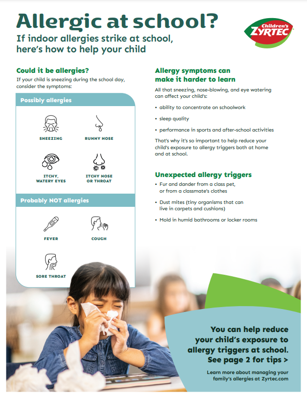 Guide to Allergies at School | Kenvue Professional