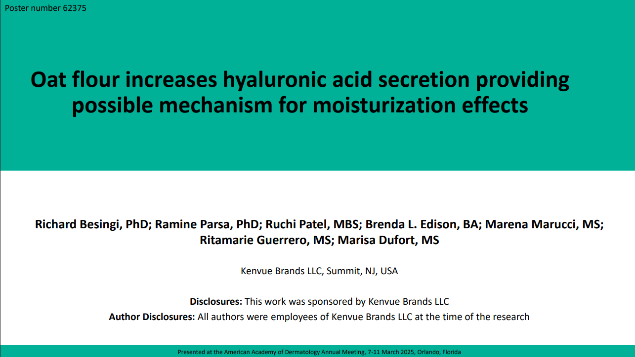 Oat Flour Enhances Hyaluronic Acid Secretion Providing Possible ...