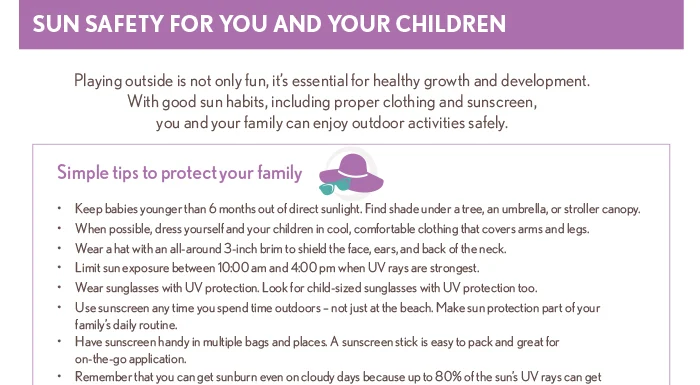 Sun Safety For You And Your Child Kenvue Professional