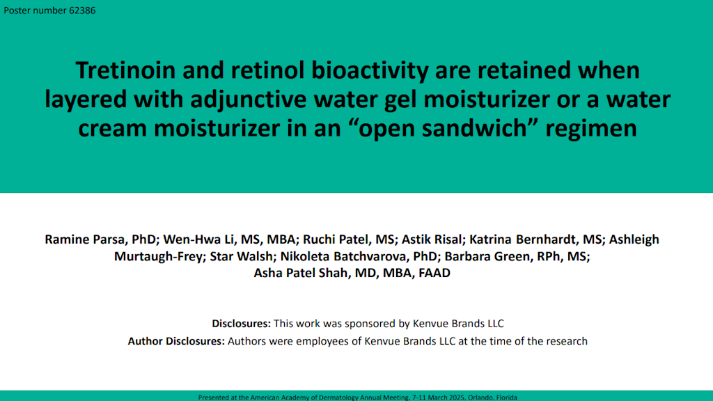 Tretinoin and Retinol Bioactivity are Retained when Layered with ...