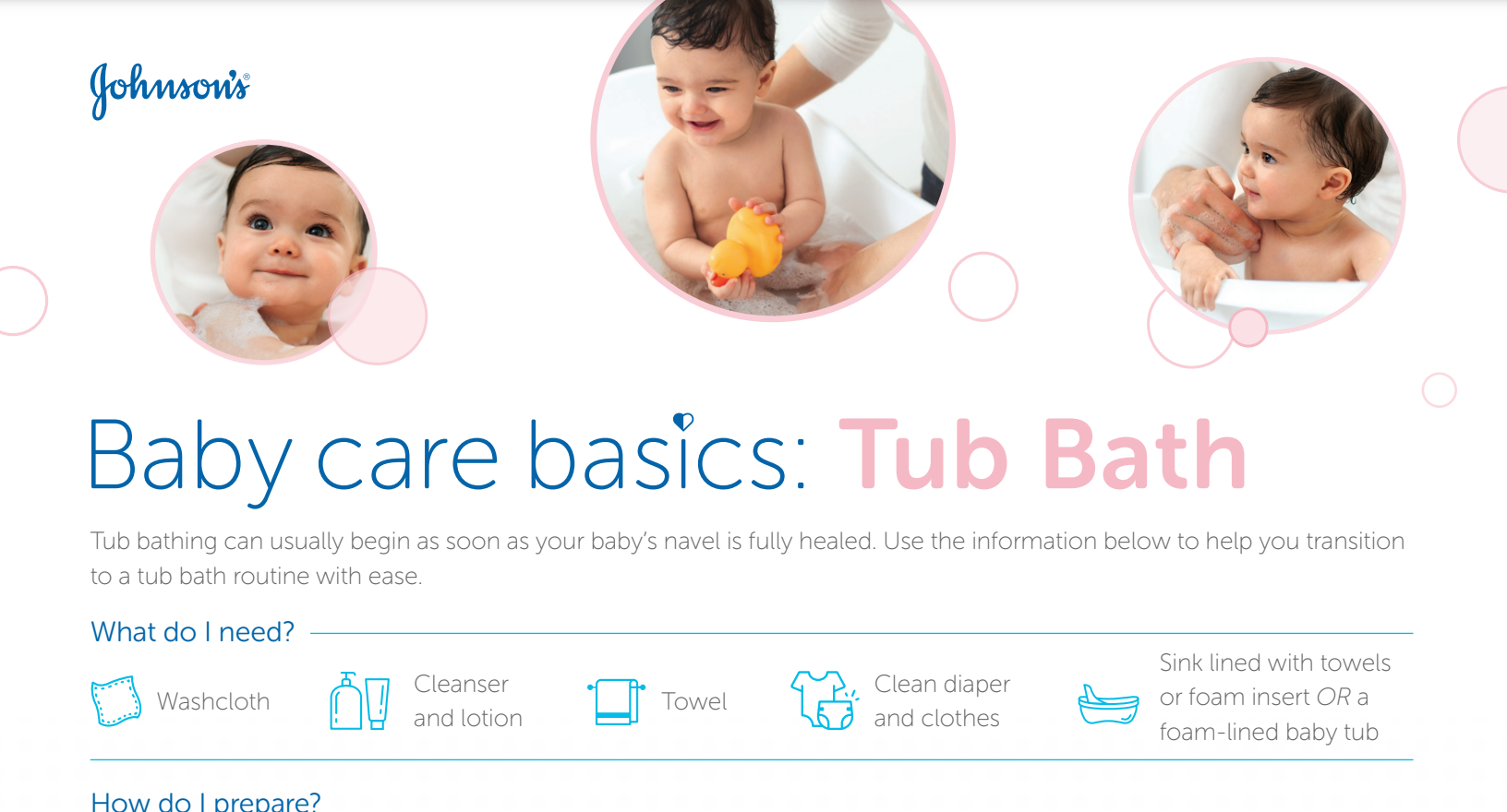 Baby Care Basics: Tub Bath | Kenvue Professional