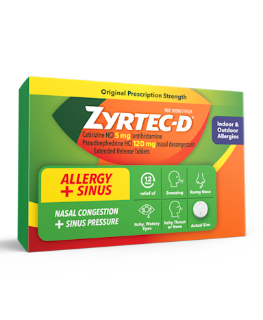 ZYRTEC-D® Tablets | ZYRTEC® Professional