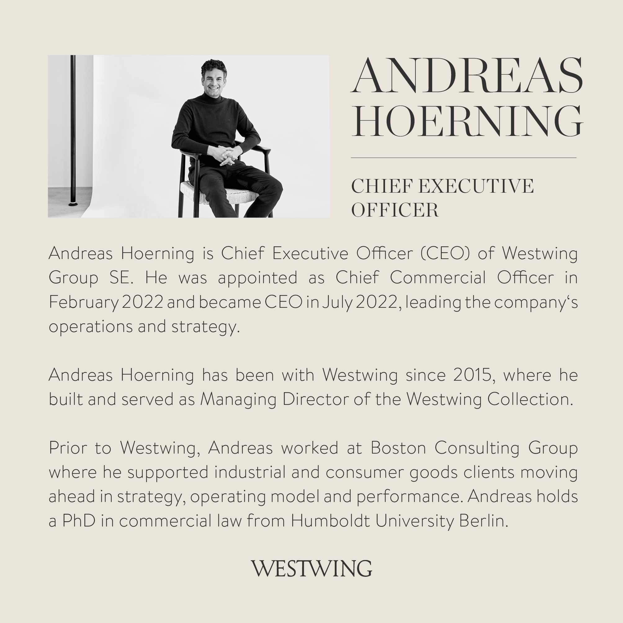 Andreas Hoerning - Chief Executive Officer | Westwing Group