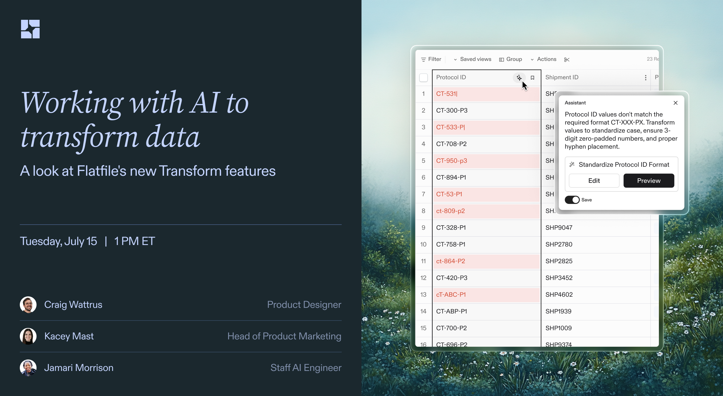 Working with AI to transform data | Flatfile