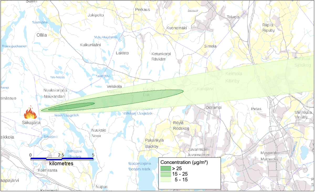 Local-scale dispersion from major fires - Finnish Meteorological Institute