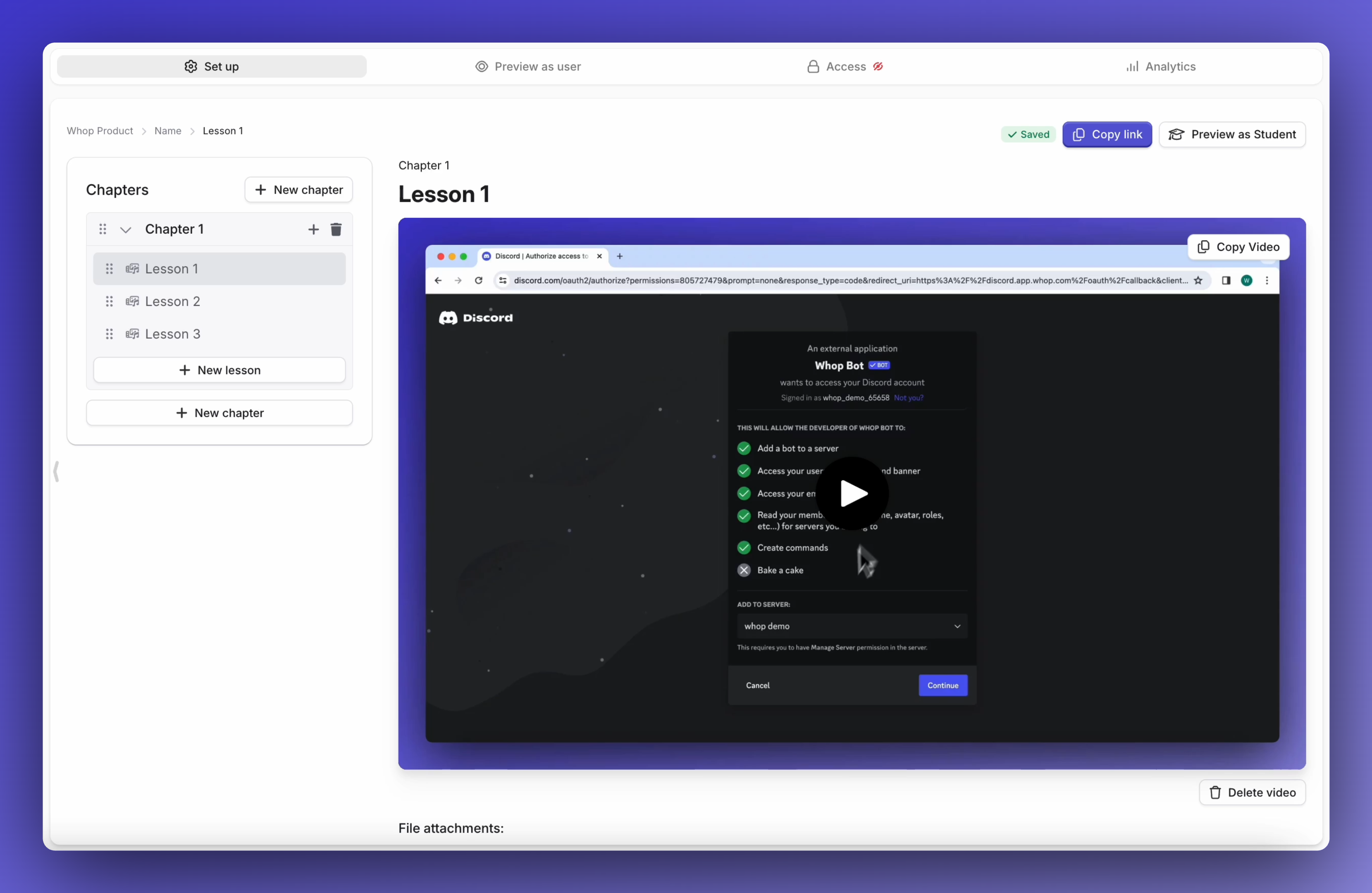Start selling - Whop Docs