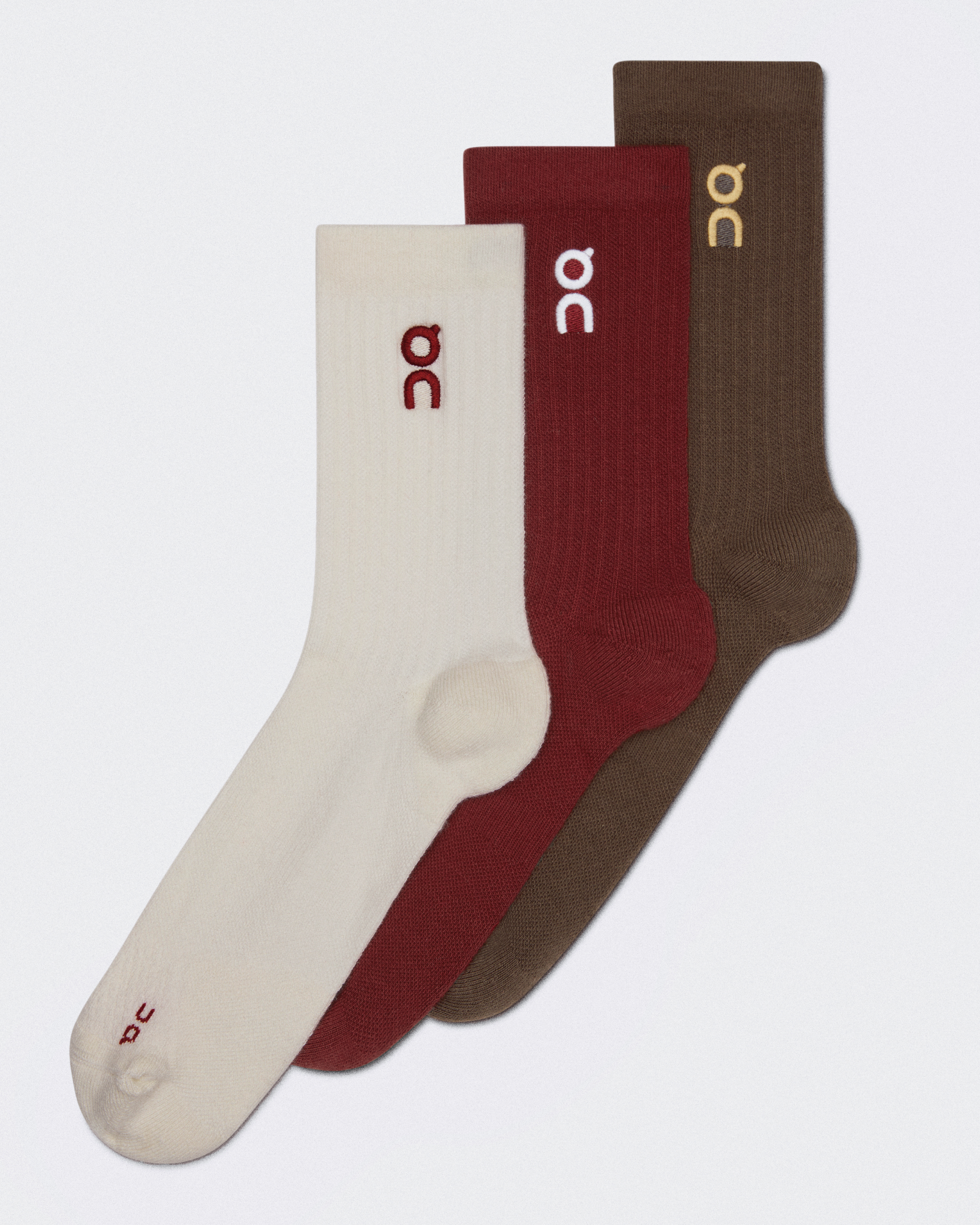 Embroidered Logo Sock 3P Year of the Horse | Brown & Beige | On Japan