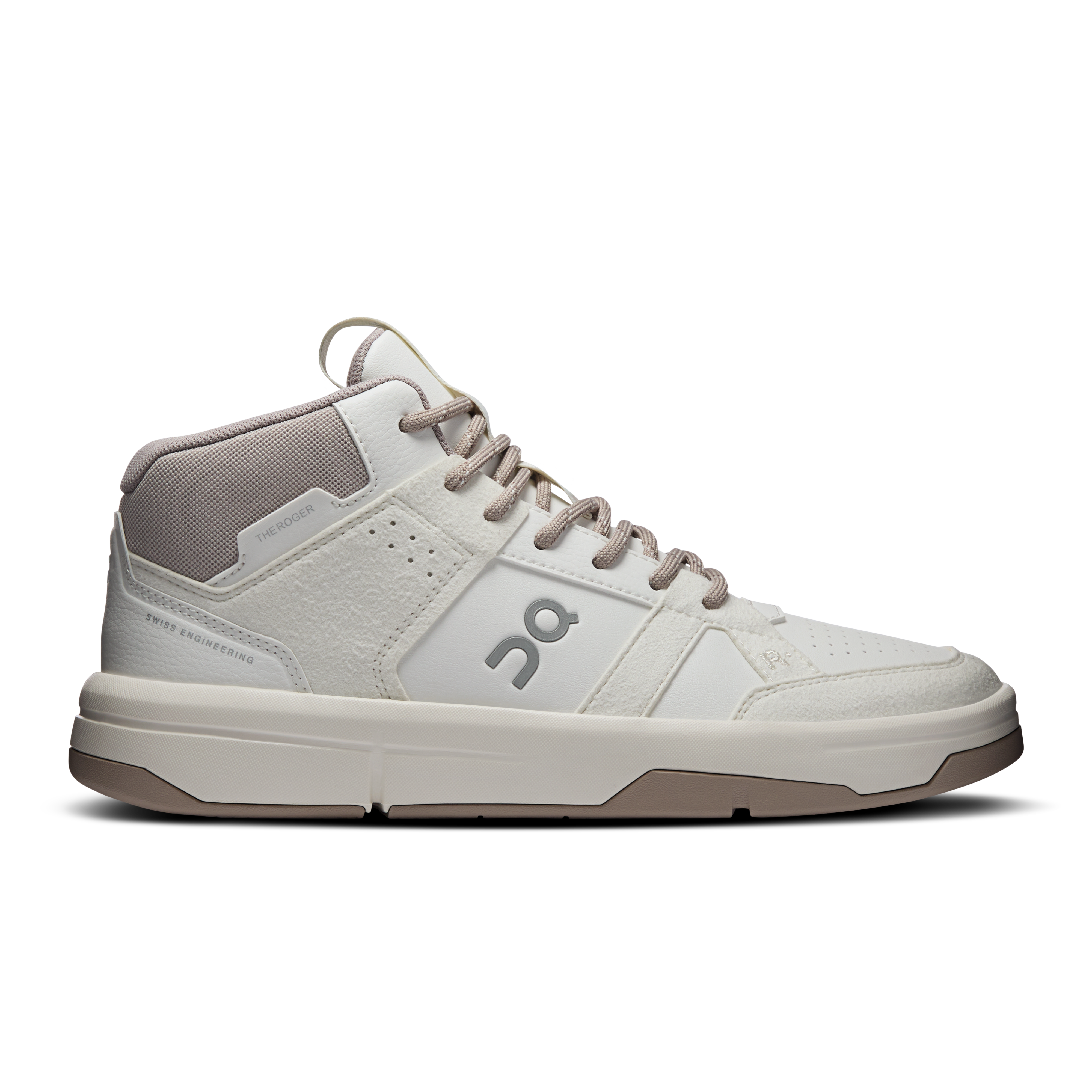 Women's THE ROGER Clubhouse Mid | Beige & Grey | On Italy