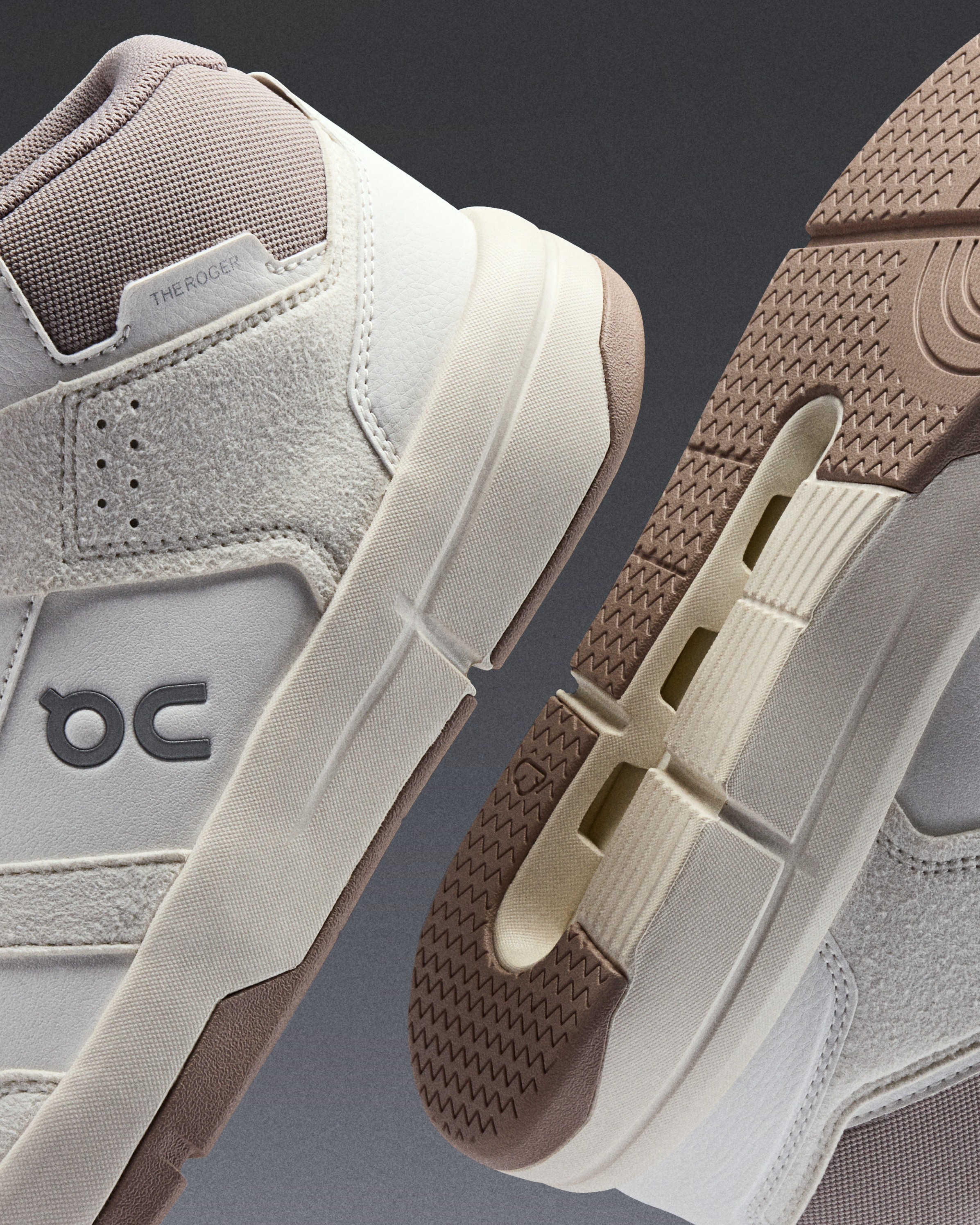 Women's THE ROGER Clubhouse Mid | Beige & Grey | On Poland