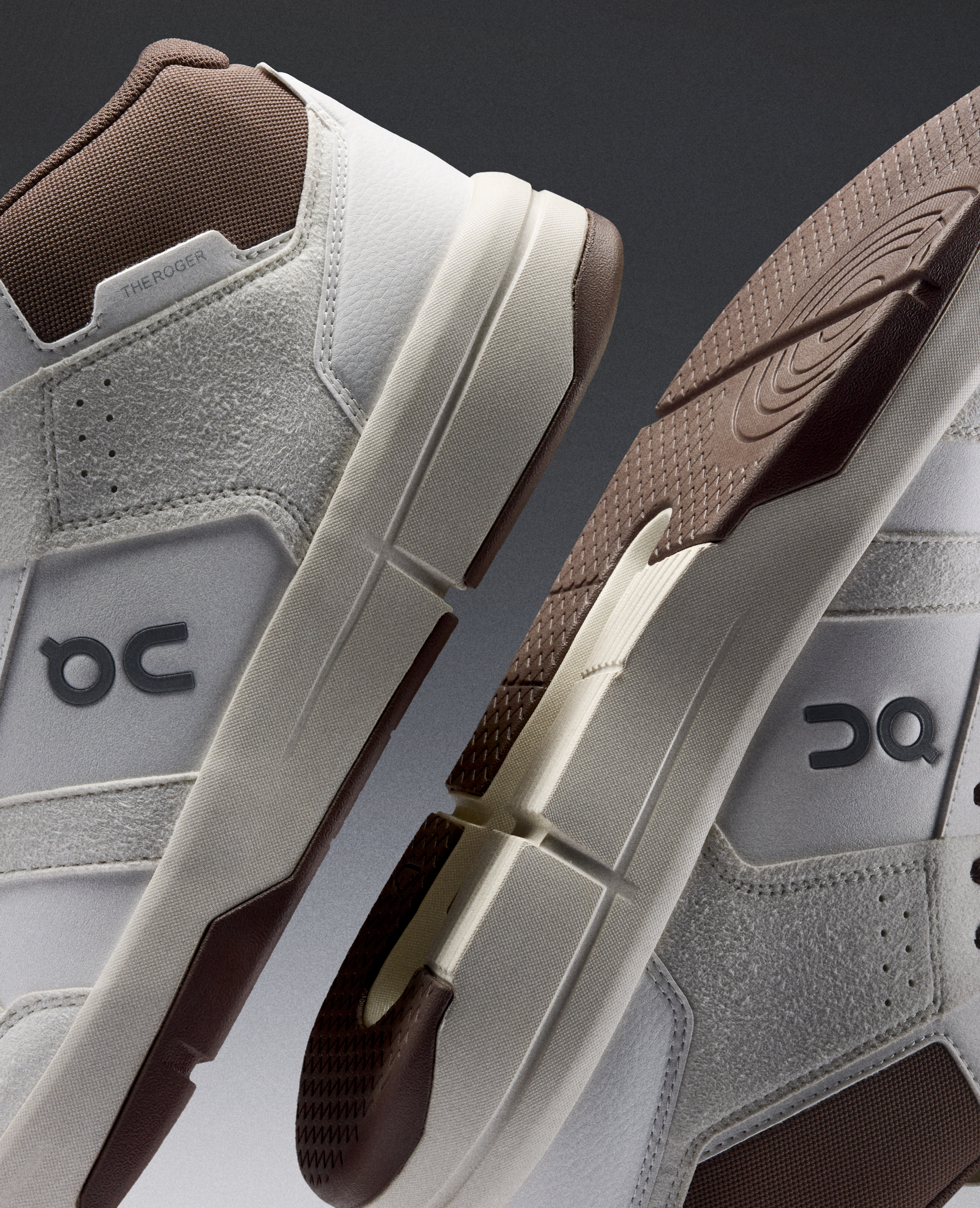 Men's THE ROGER Clubhouse Mid | Beige & Grey | On Belgium