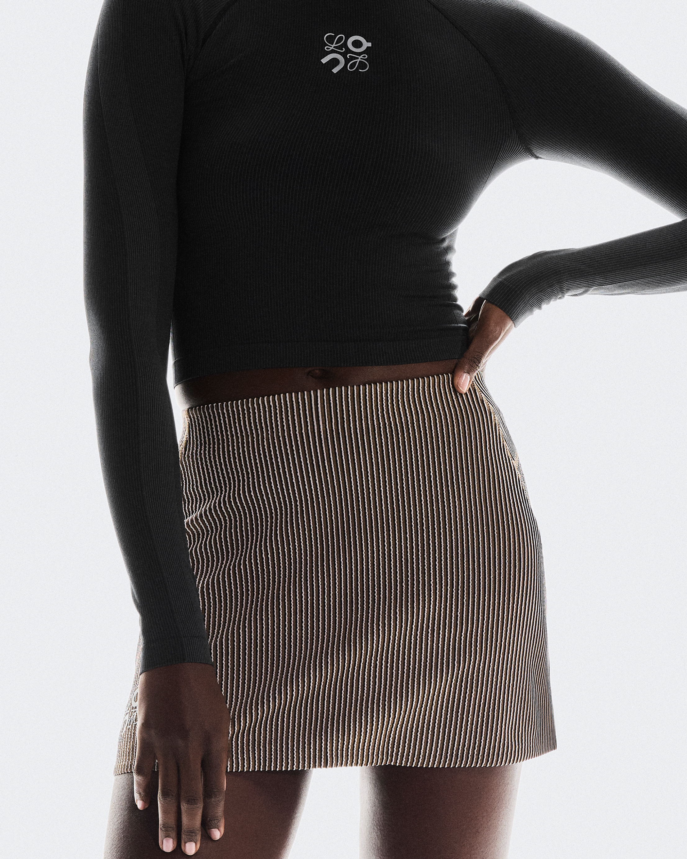 Women's Ribbed Skirt LOEWE | Brown | On Spain