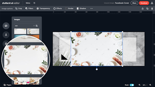 Create a Facebook Cover with the Free Editor - Shutterstock