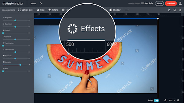 How to add vignette to images - Free Editor - Shutterstock