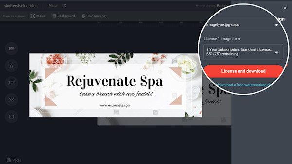 Create a Facebook Cover with the Free Editor - Shutterstock