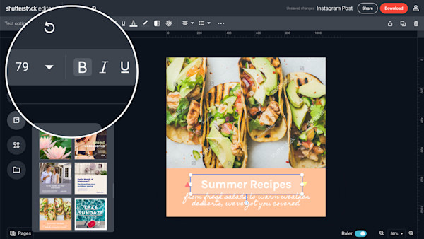 Create an Instagram Post with the Free Editor - Shutterstock