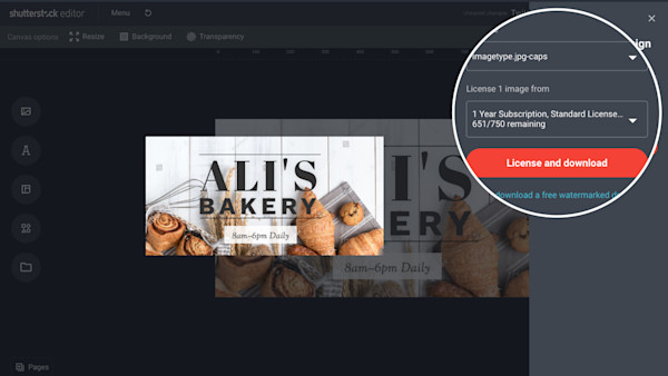 Create a Twitter post with the Free Editor - Shutterstock