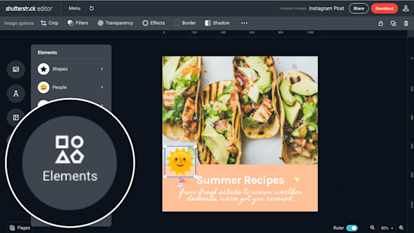 Create an Instagram Post with the Free Editor - Shutterstock