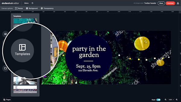 Create a Twitter Banner with the Free Editor - Shutterstock