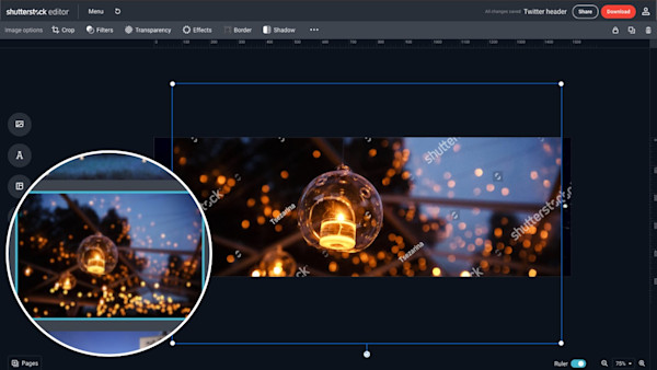 Create a Twitter Banner with the Free Editor - Shutterstock
