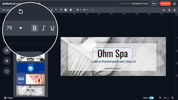 Create a Facebook Cover with the Free Editor - Shutterstock
