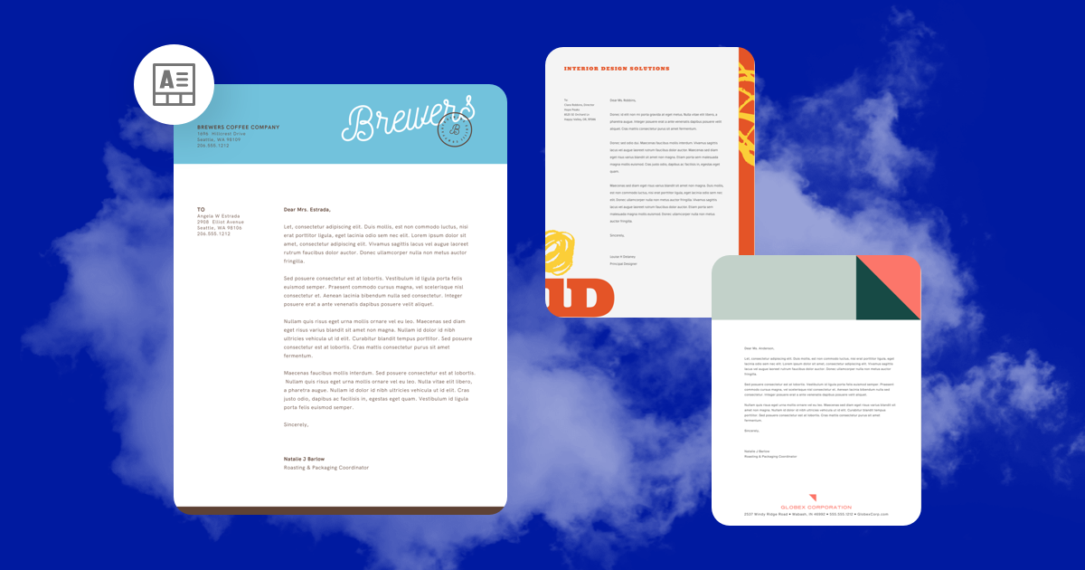 Letterhead Maker | Make Letterhead Designs Online | Shutterstock