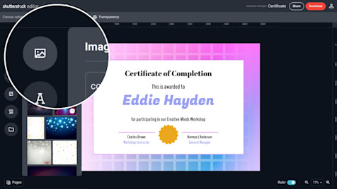 Create a Engaging Certificate with the Free Editor - Shutterstock