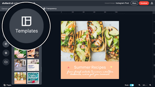 Create an Instagram Post with the Free Editor - Shutterstock