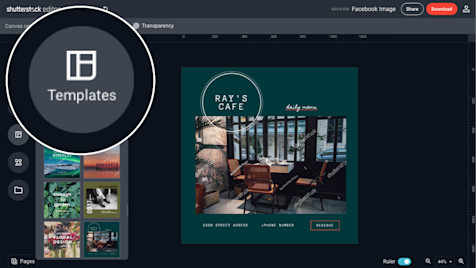 Create a Facebook Image with the Free Editor - Shutterstock
