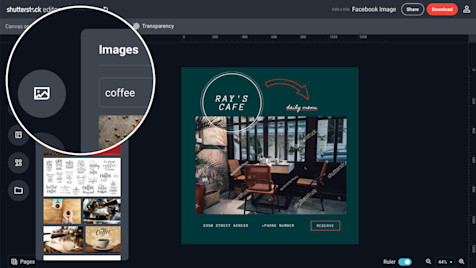 Create a Facebook Image with the Free Editor - Shutterstock