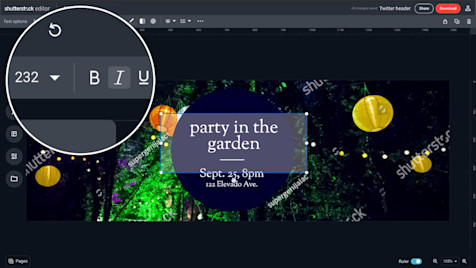Create a Twitter Banner with the Free Editor - Shutterstock