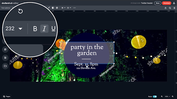 Create a Twitter Banner with the Free Editor - Shutterstock