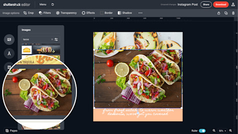 Create an Instagram Post with the Free Editor - Shutterstock