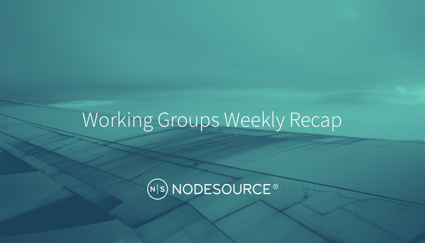 Last Week in Node.js Working Groups - March 6, 2017 - NodeSource Last Week in Node.js Working Groups - March 6, 2017 - NodeSource