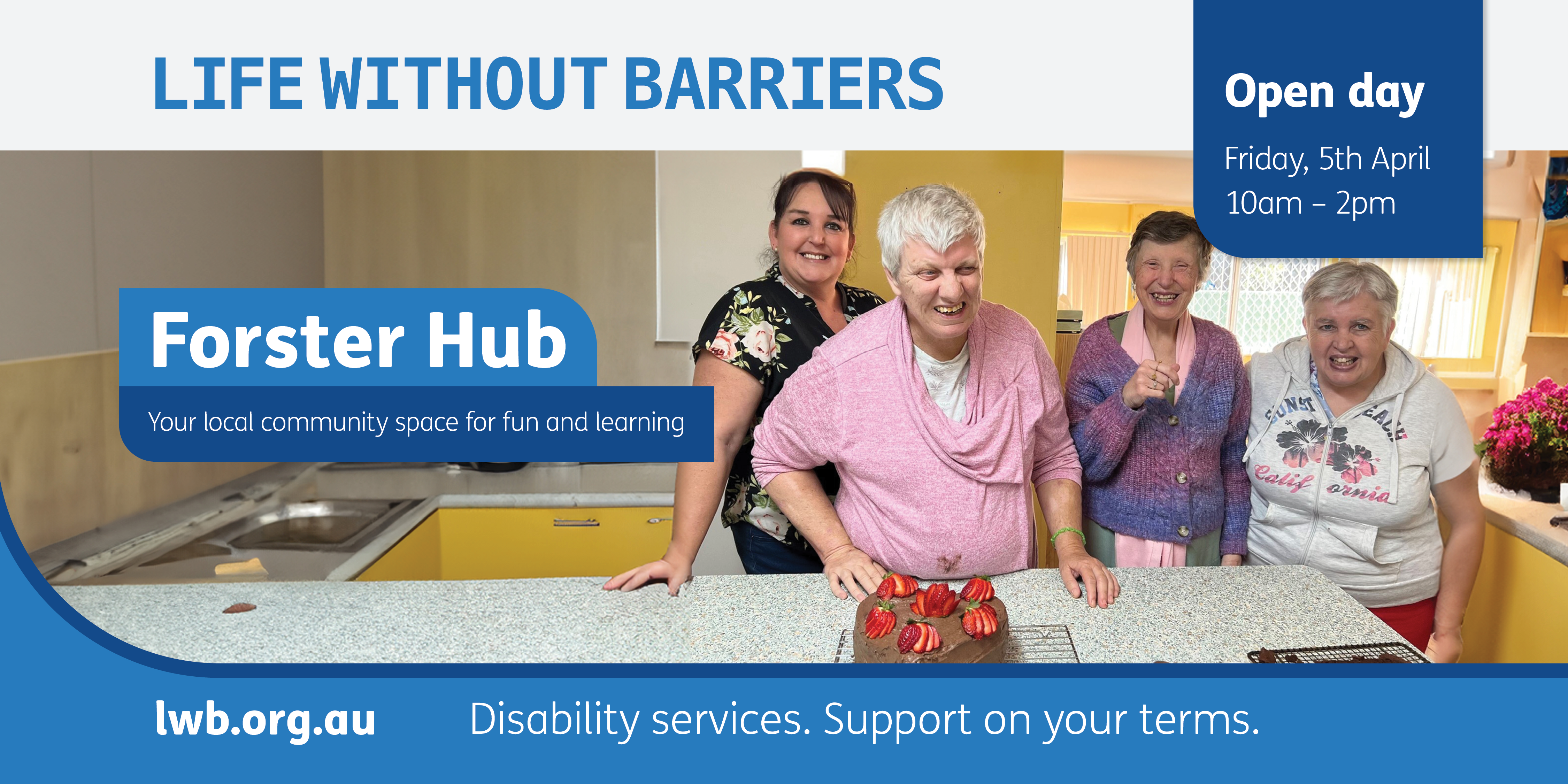 What's on at Life Without Barriers in April | Life Without Barriers