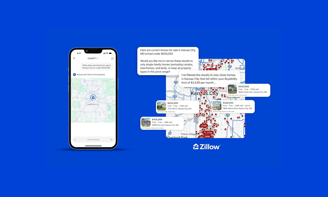 Zillow ushers in the next era of real estate with the Zillow App in ChatGPT