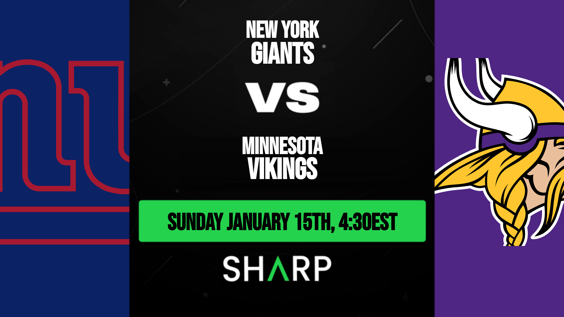 New York Giants vs Minnesota Vikings Matchup Preview - January 15th, 2023 | Sharp App