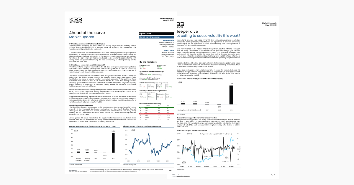 Debt ceiling to cause heightened volatility ahead?