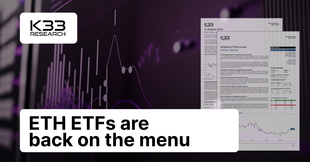 ETH ETFs are back on the menu