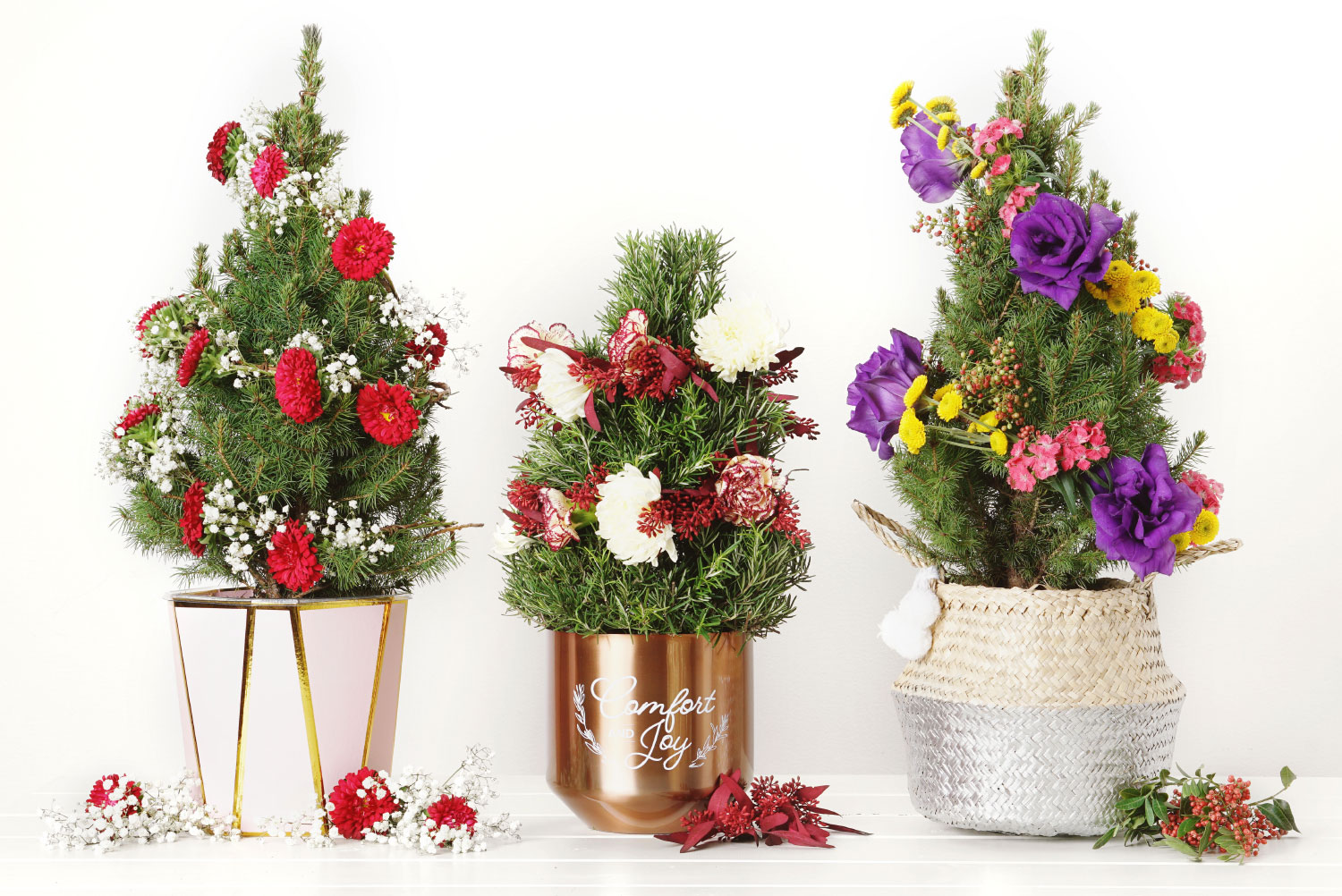 How To Make Christmas Tree Flower Arrangement | Best Flower Site