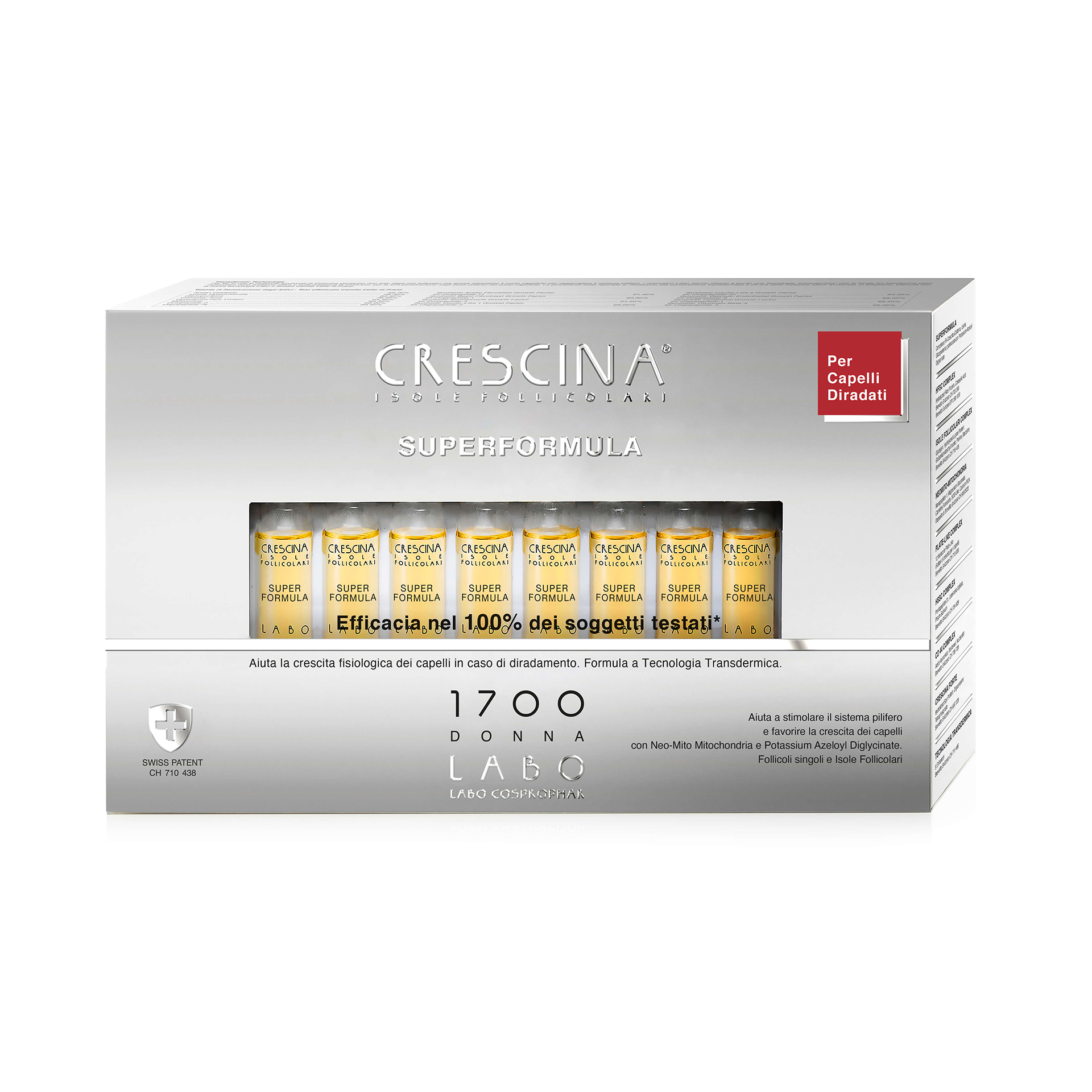 Labo Crescina Isole Follicolari Super Formula 1700 Donna 20 Fiale 3,5ml ...