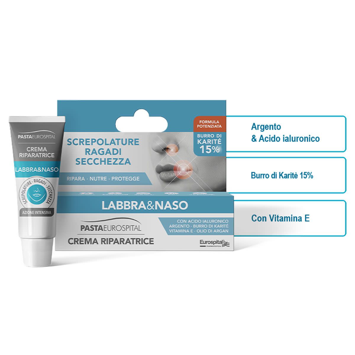 Pasta Eurospital Crema Riparatrice Labbra E Naso 8ml - Top Farmacia