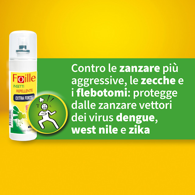 Foille Insetti Repellente Extra Forte Spray Contro Zanzare Zecche E ...