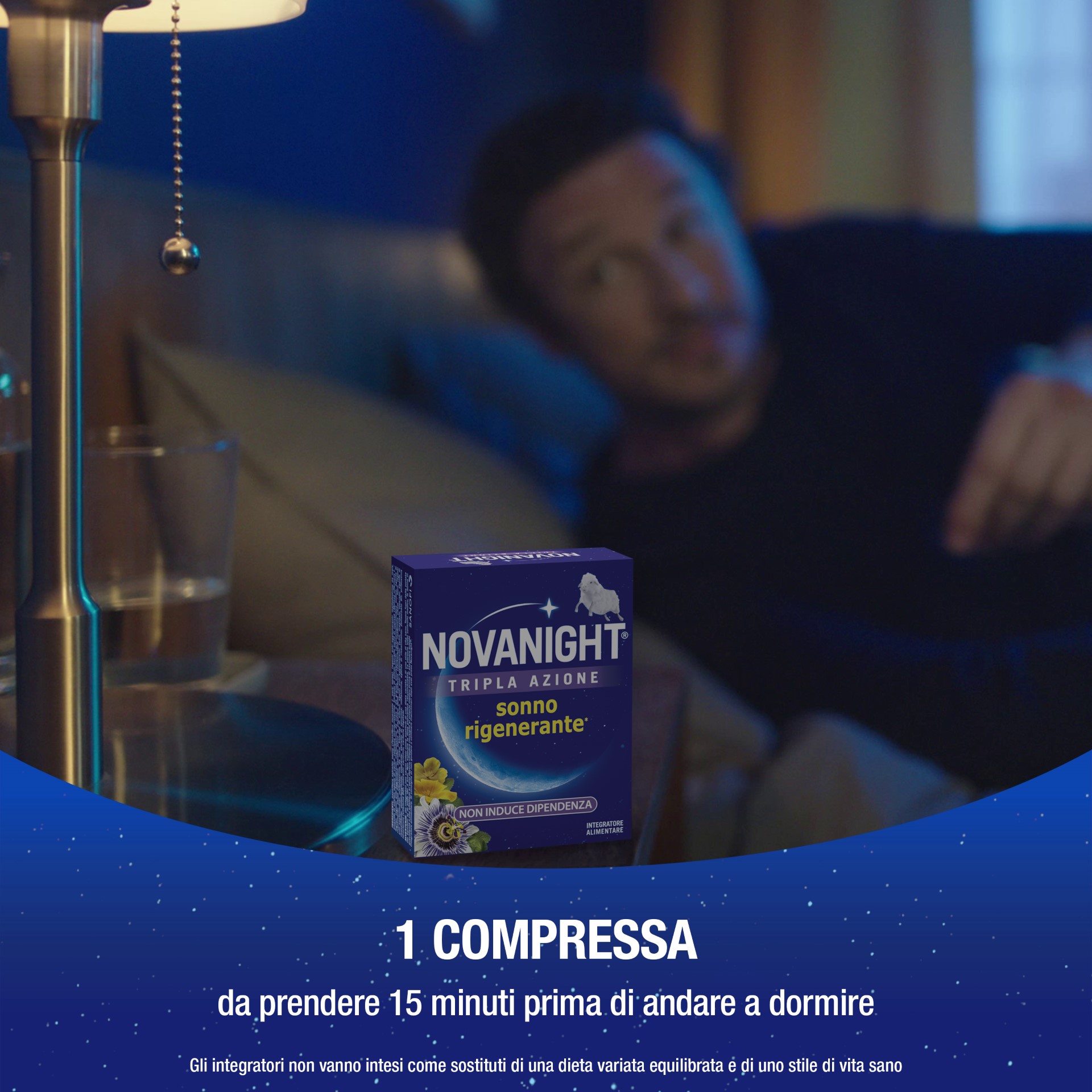 Novanight Tripla Azione Sonno Rigenerante Integratore Melissa Melatonina 60 Compresse - Top Farmacia